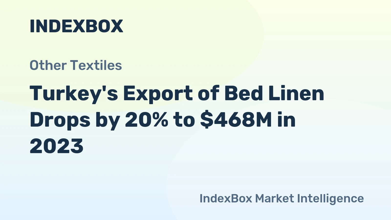 Turkey's Export of Bed Linen Drops by 20% to $468M in 2023