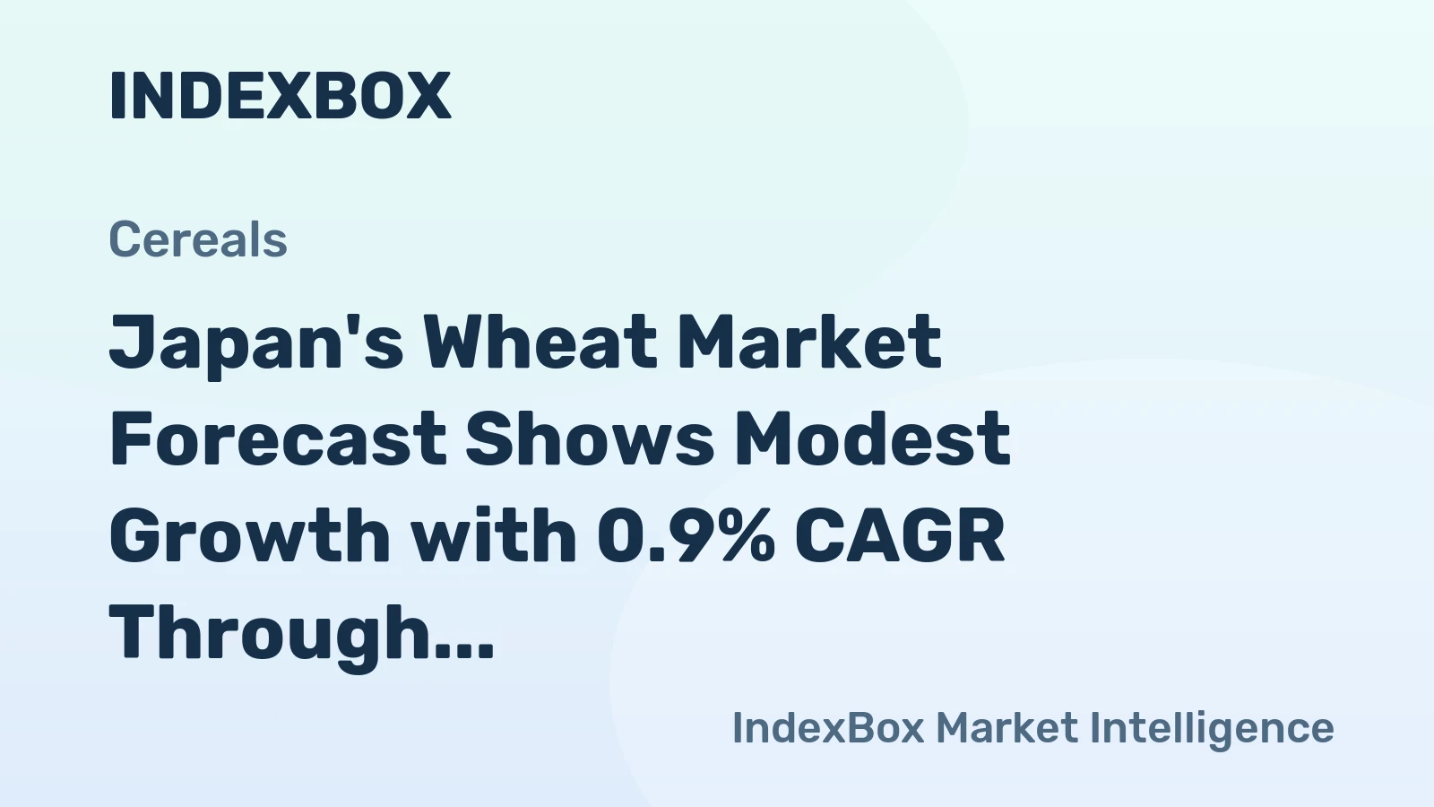 Japan's Wheat Market Forecast Shows Modest Growth with 0.9% CAGR Through 2035