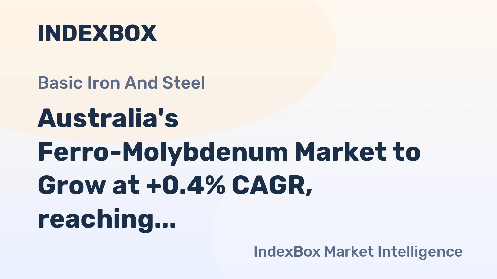 Australia's Ferro-Molybdenum Market to Grow at +0.4% CAGR, reaching $4.8M by 2035