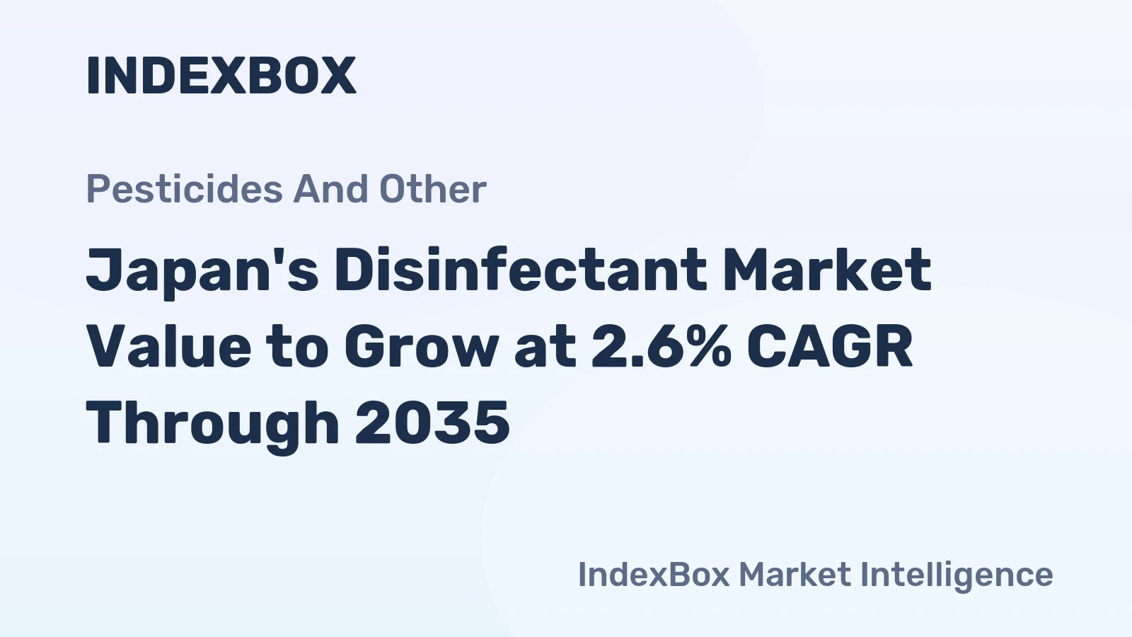 Japan's Disinfectant Market Value to Grow at 2.6% CAGR Through 2035