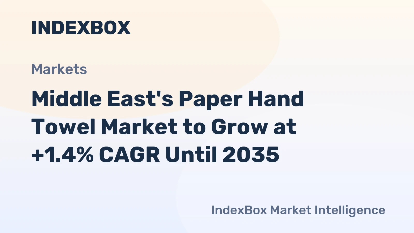 Middle East's Paper Hand Towel Market to Grow at +1.4% CAGR Until 2035