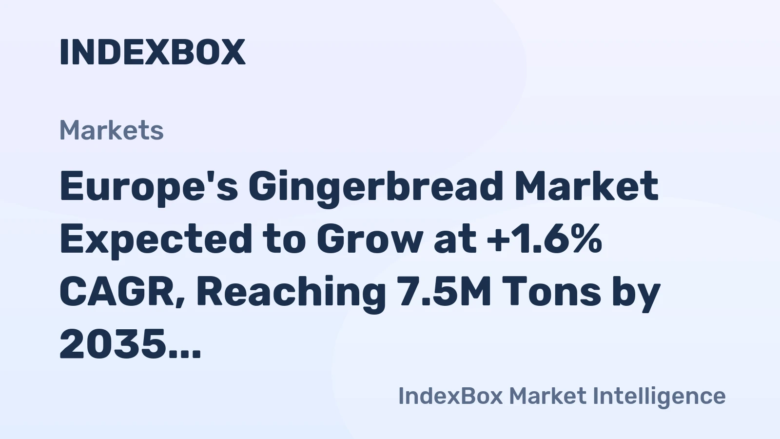 Europe's Gingerbread Market Expected to Grow at +1.6% CAGR, Reaching 7.5M Tons by 2035