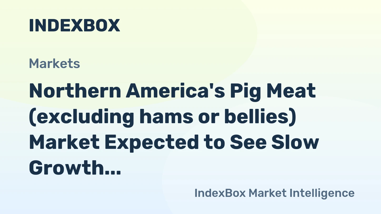 Northern America's Pig Meat (excluding hams or bellies) Market Expected to See Slow Growth with 65K tons Volume by 2035