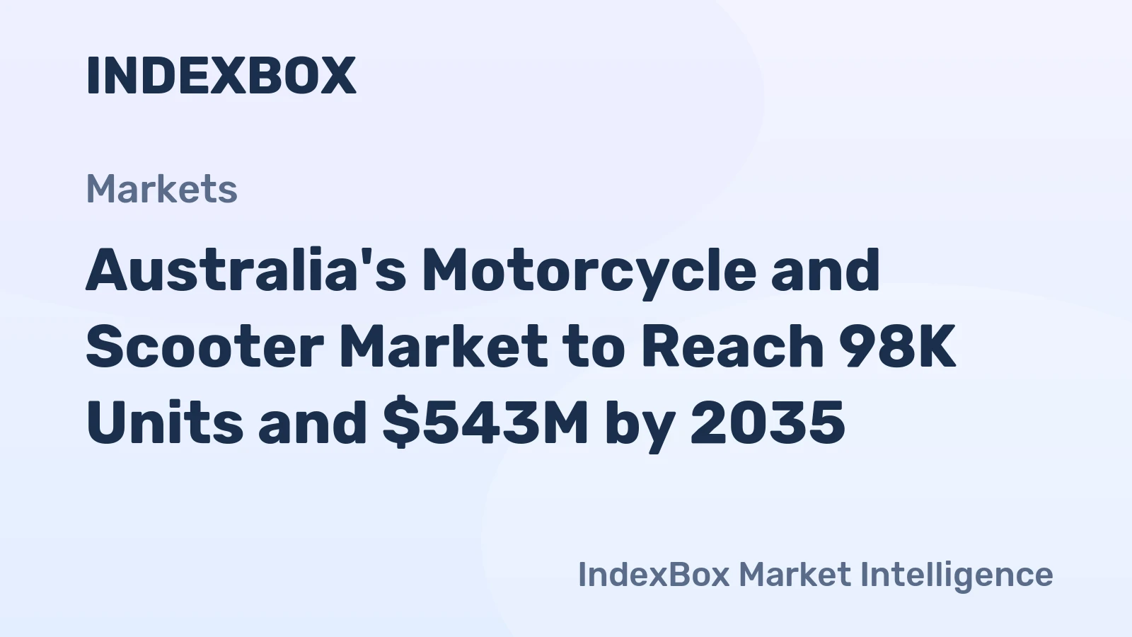 Australia's Motorcycle and Scooter Market to Reach 98K Units and $543M by 2035