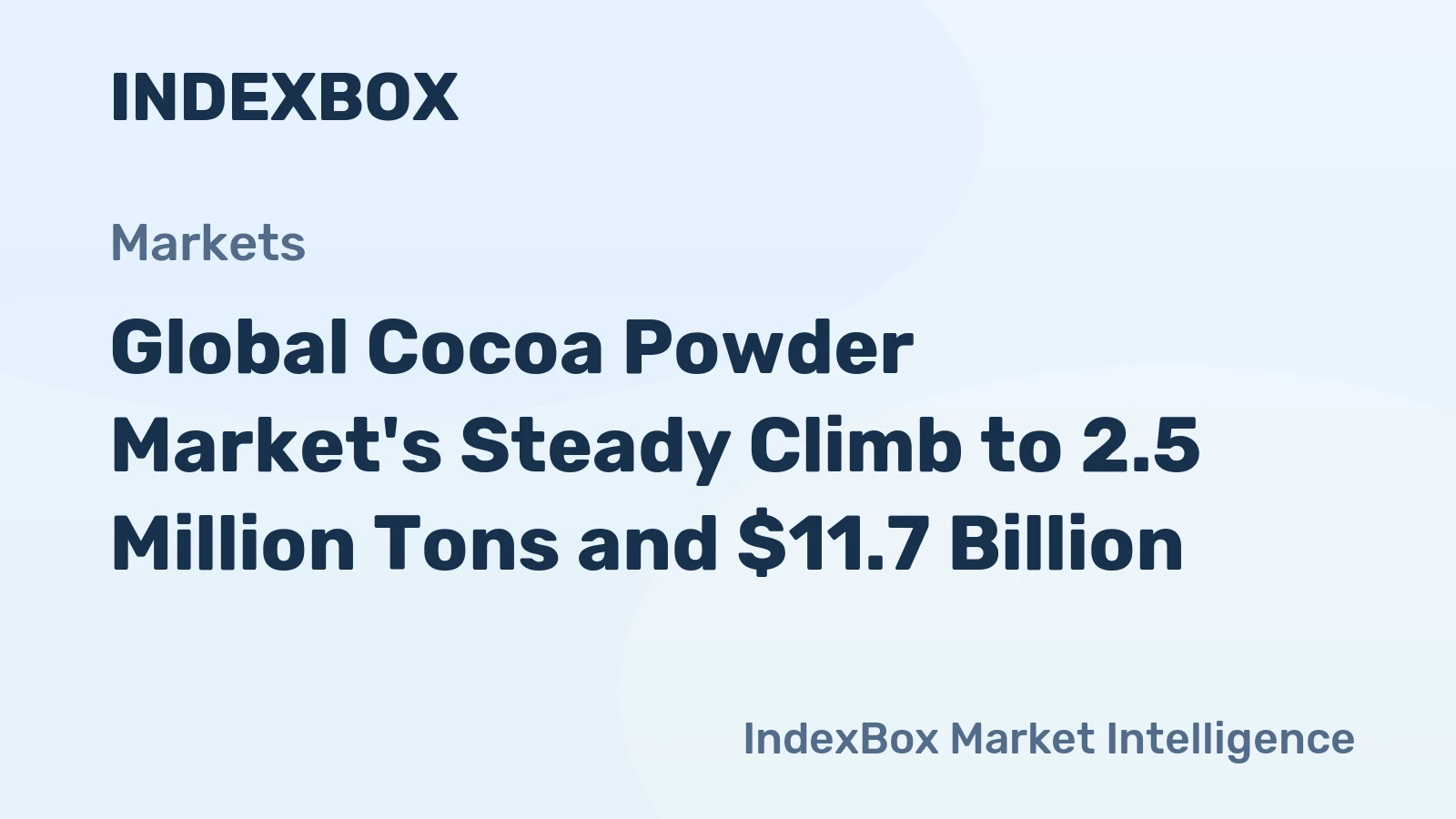 Global Cocoa Powder Market's Steady Climb to 2.5 Million Tons and $11.7 Billion