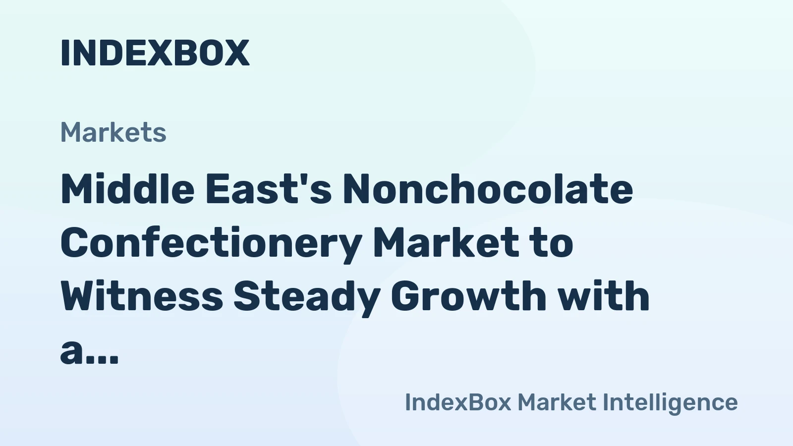 Middle East's Nonchocolate Confectionery Market to Witness Steady Growth with a CAGR of +0.8% from 2024 to 2035