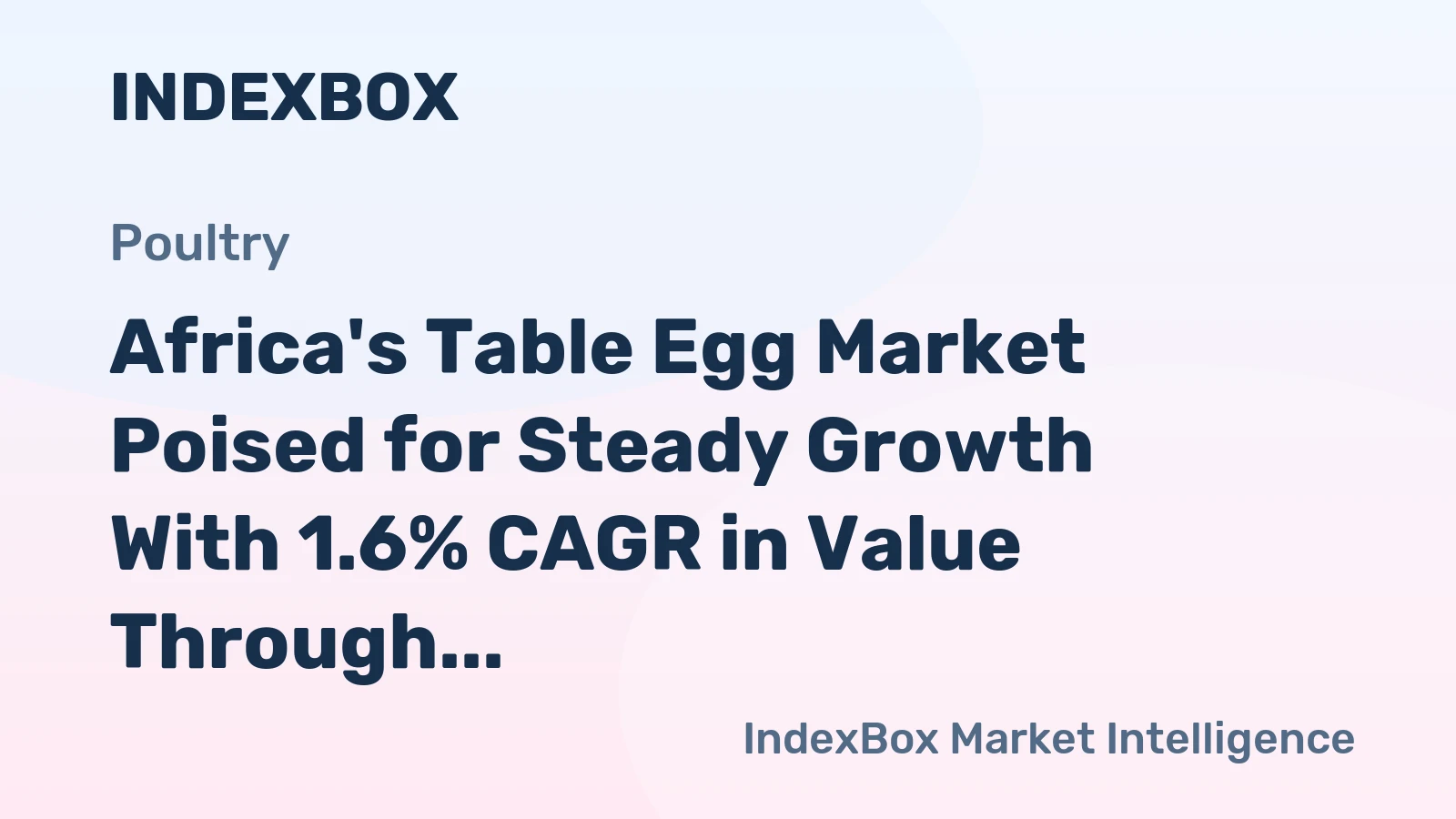 Africa's Table Egg Market Poised for Steady Growth With 1.6% CAGR in Value Through 2035