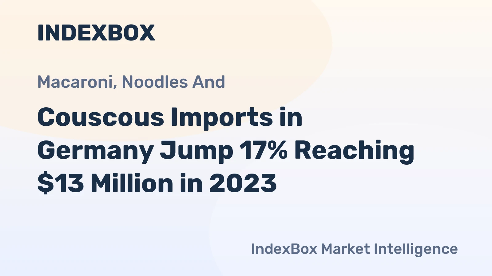 Couscous Imports in Germany Jump 17% Reaching $13 Million in 2023