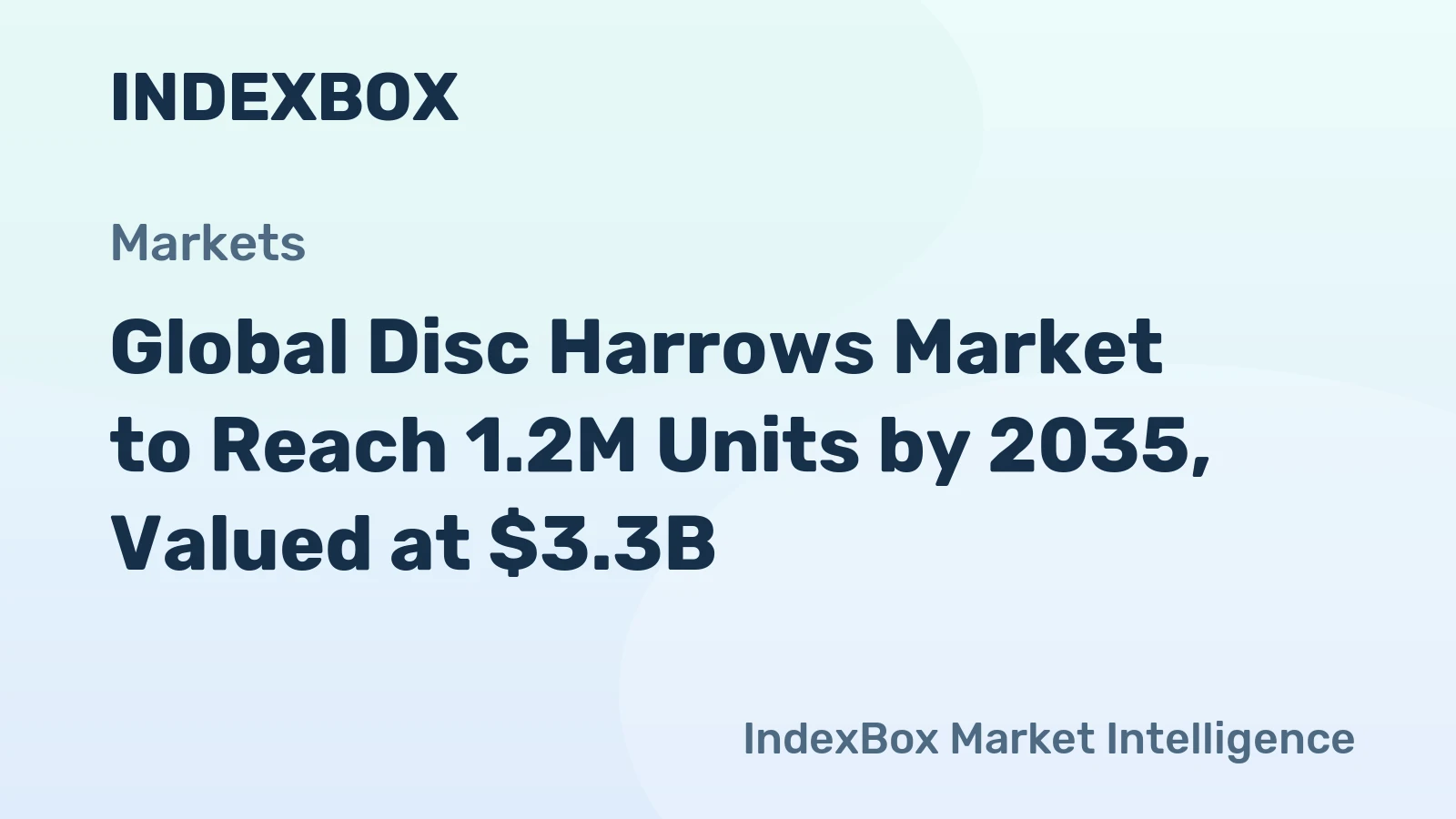 Global Disc Harrows Market to Reach 1.2M Units by 2035, Valued at $3.3B