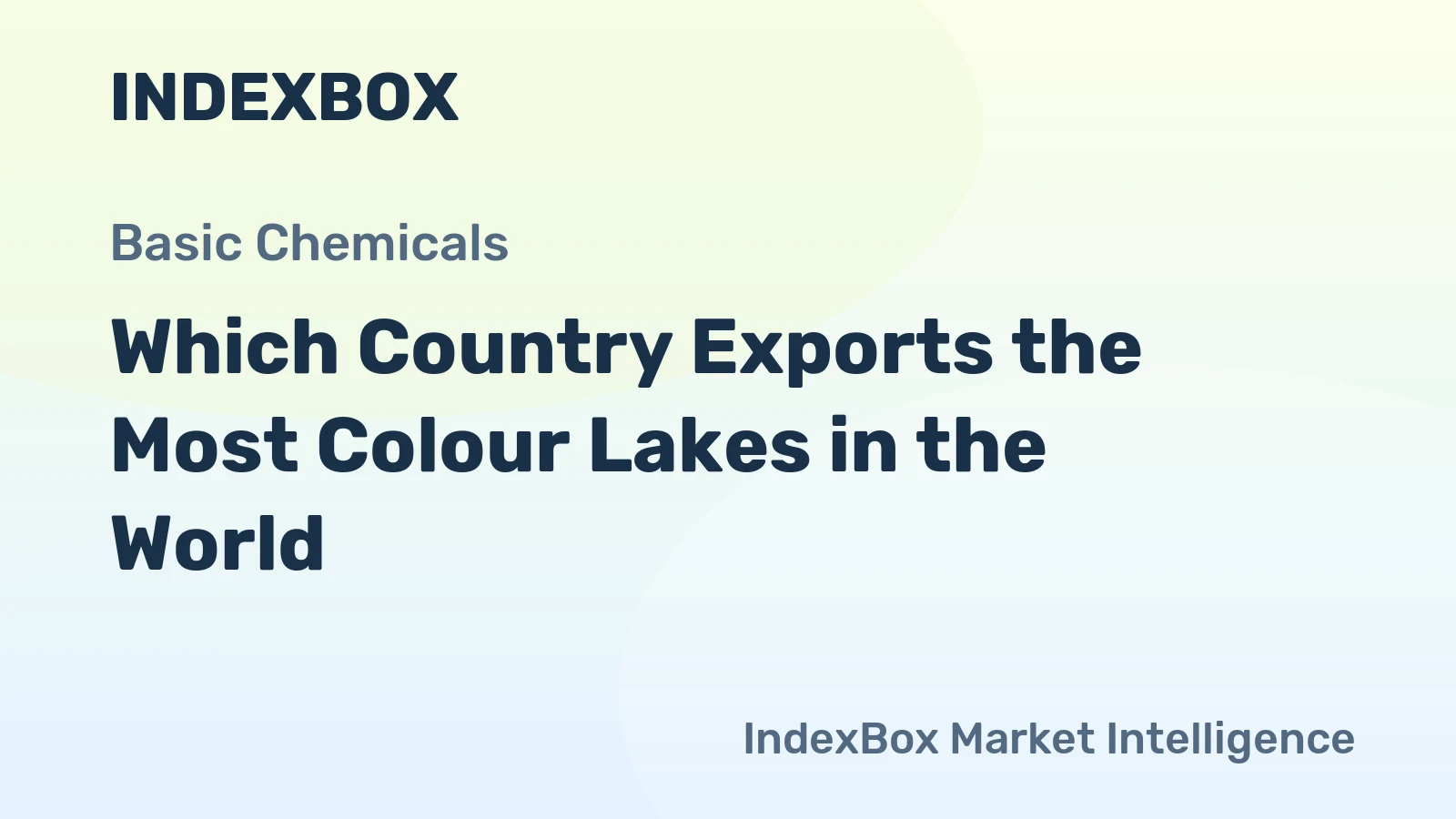 Which Country Exports the Most Colour Lakes in the World?
