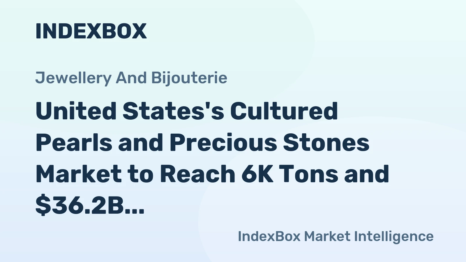 United States's Cultured Pearls and Precious Stones Market to Reach 6K Tons and $36.2B by 2035