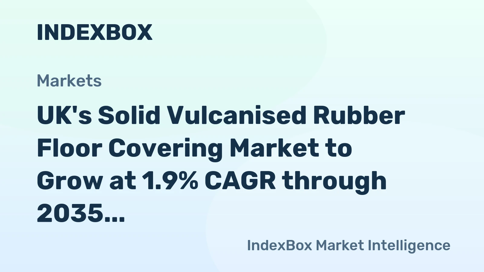 UK's Solid Vulcanised Rubber Floor Covering Market to Grow at 1.9% CAGR through 2035