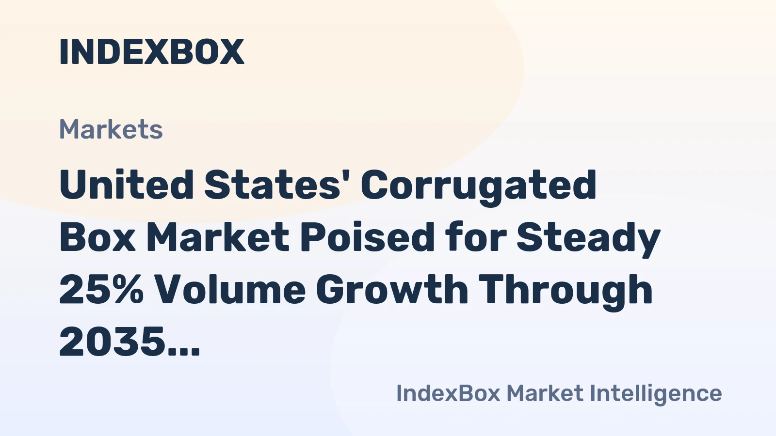 United States' Corrugated Box Market Poised for Steady 25% Volume Growth Through 2035