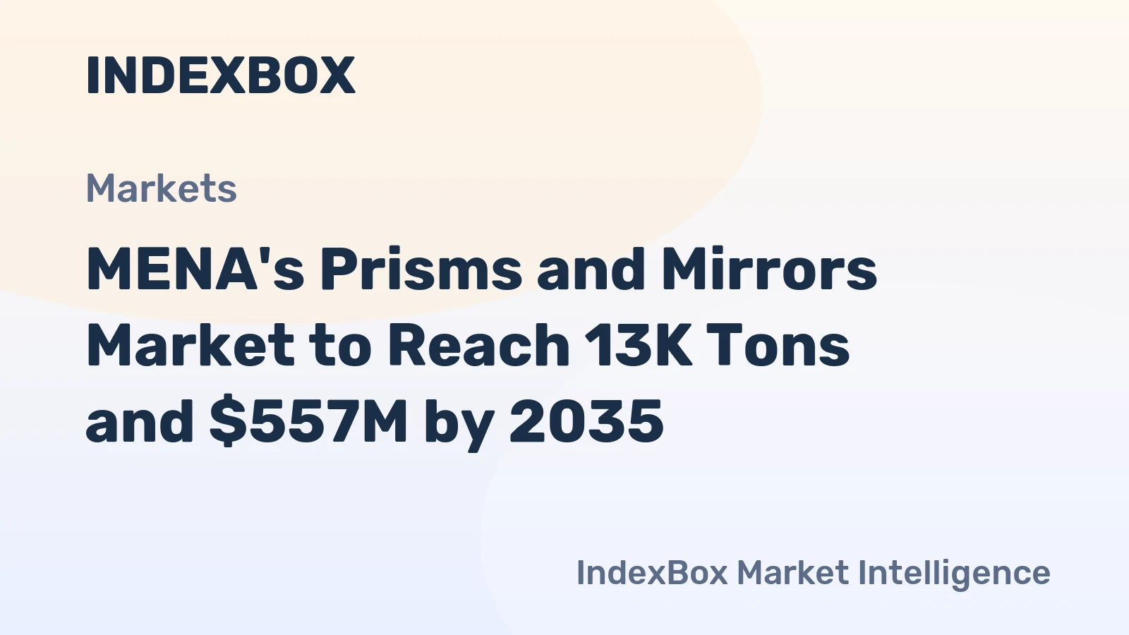 MENA's Prisms and Mirrors Market to Reach 13K Tons and $557M by 2035
