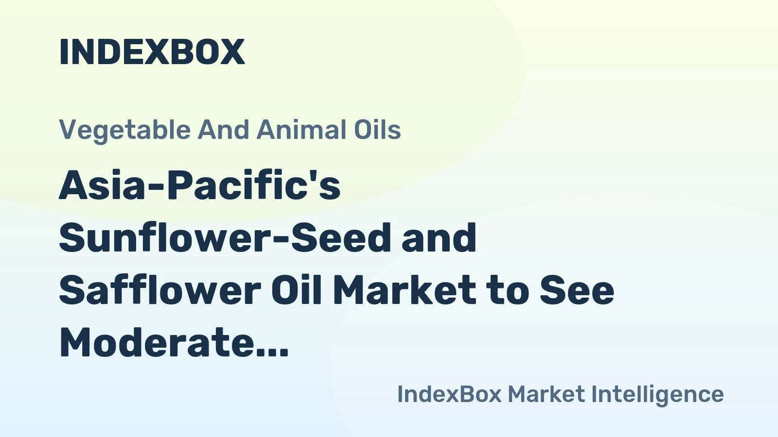 Asia-Pacific's Sunflower-Seed and Safflower Oil Market to See Moderate Growth with CAGR of +0.7% Over the Next Decade