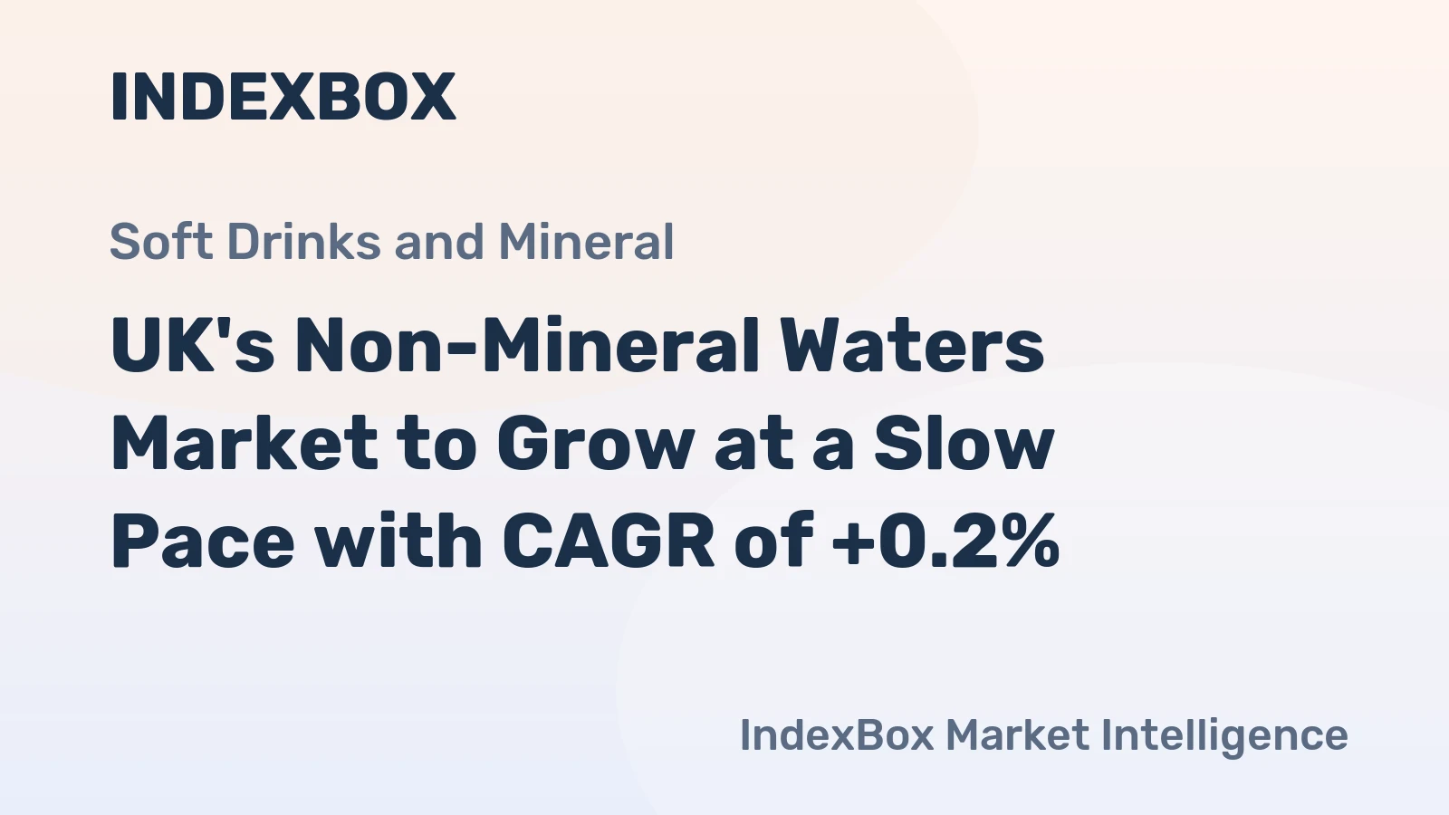 UK's Non-Mineral Waters Market to Grow at a Slow Pace with CAGR of +0.2%