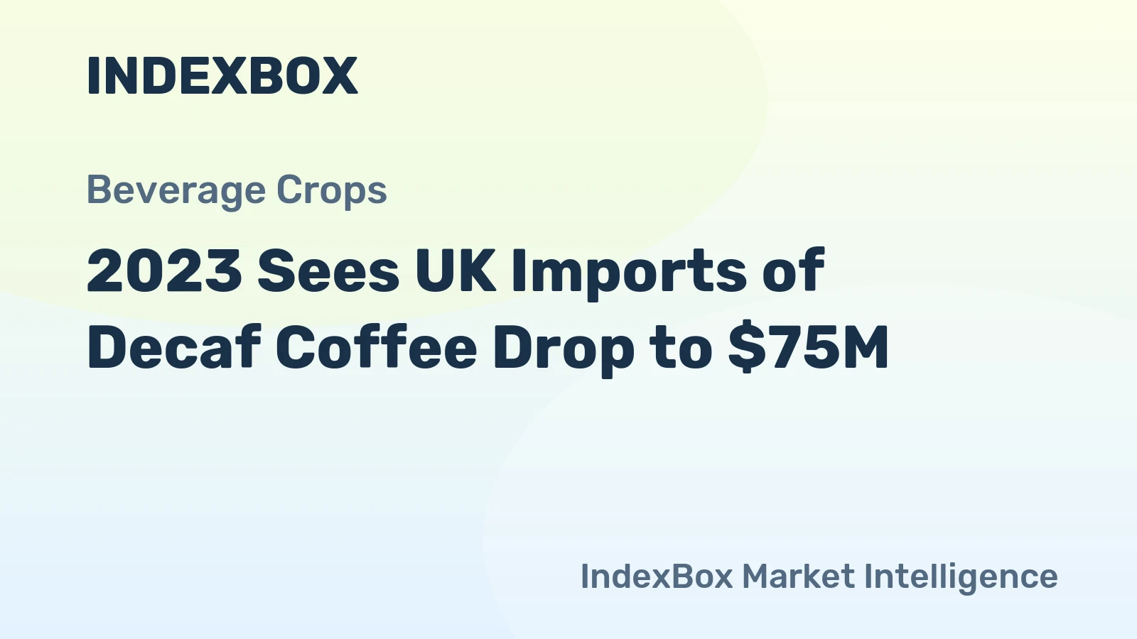 2023 Sees UK Imports of Decaf Coffee Drop to $75M