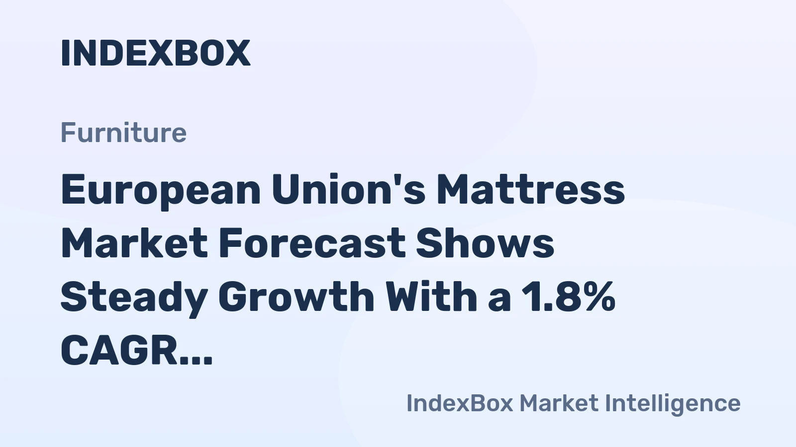 European Union's Mattress Market Forecast Shows Steady Growth With a 1.8% CAGR in Value