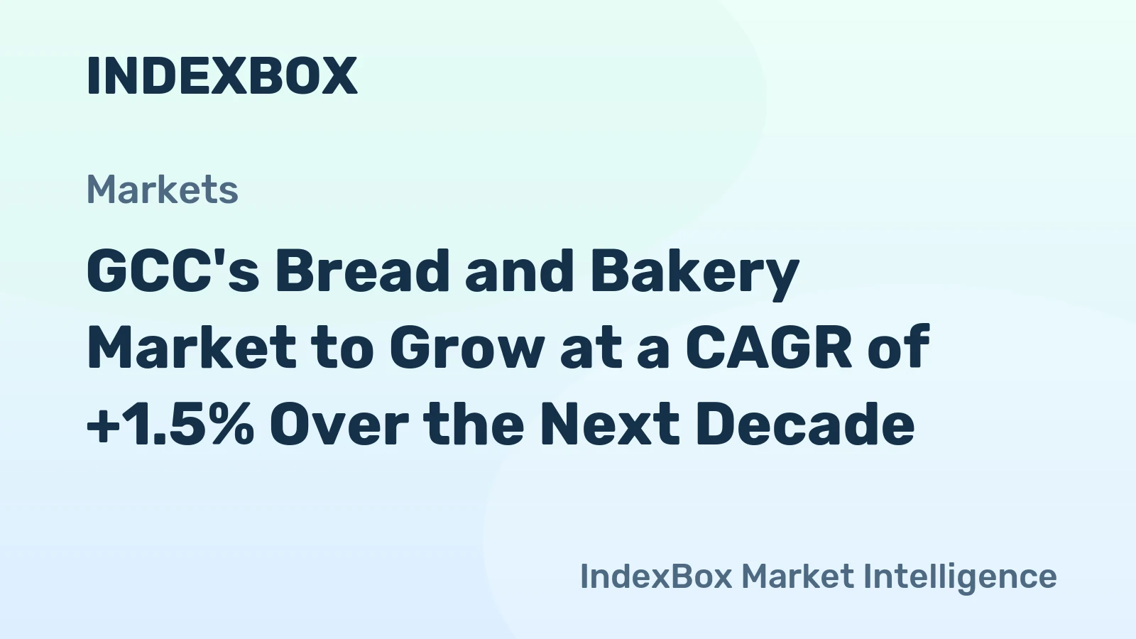 GCC's Bread and Bakery Market to Grow at a CAGR of +1.5% Over the Next Decade