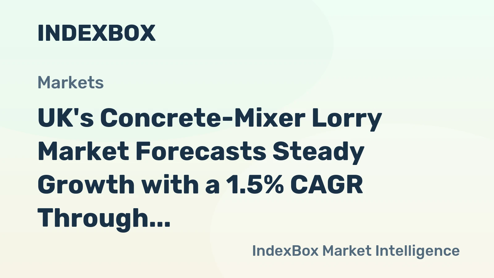 UK's Concrete-Mixer Lorry Market Forecasts Steady Growth with a 1.5% CAGR Through 2035