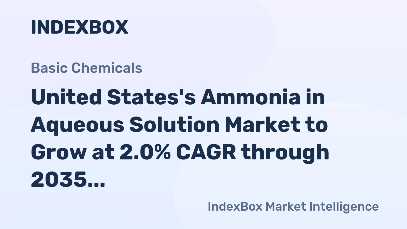 United States's Ammonia in Aqueous Solution Market to Grow at 2.0% CAGR through 2035