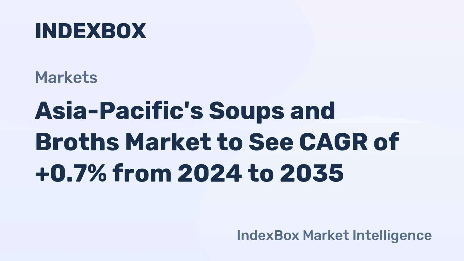 Asia-Pacific's Soups and Broths Market to See CAGR of +0.7% from 2024 to 2035
