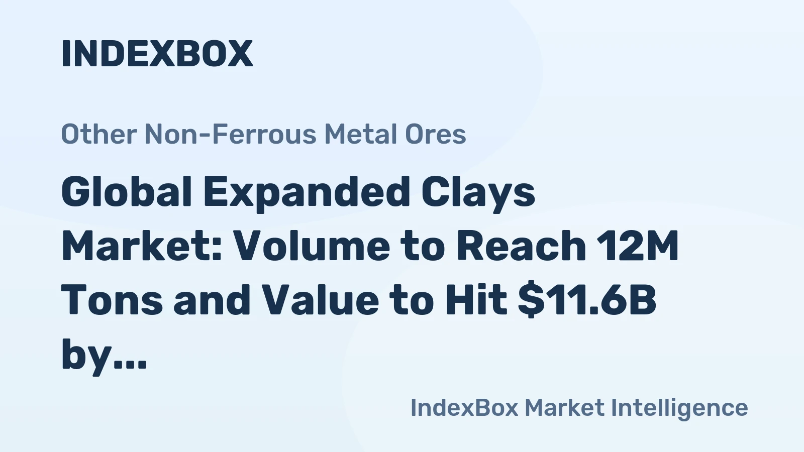 Global Expanded Clays Market: Volume to Reach 12M Tons and Value to Hit $11.6B by 2030 on Rising Demand
