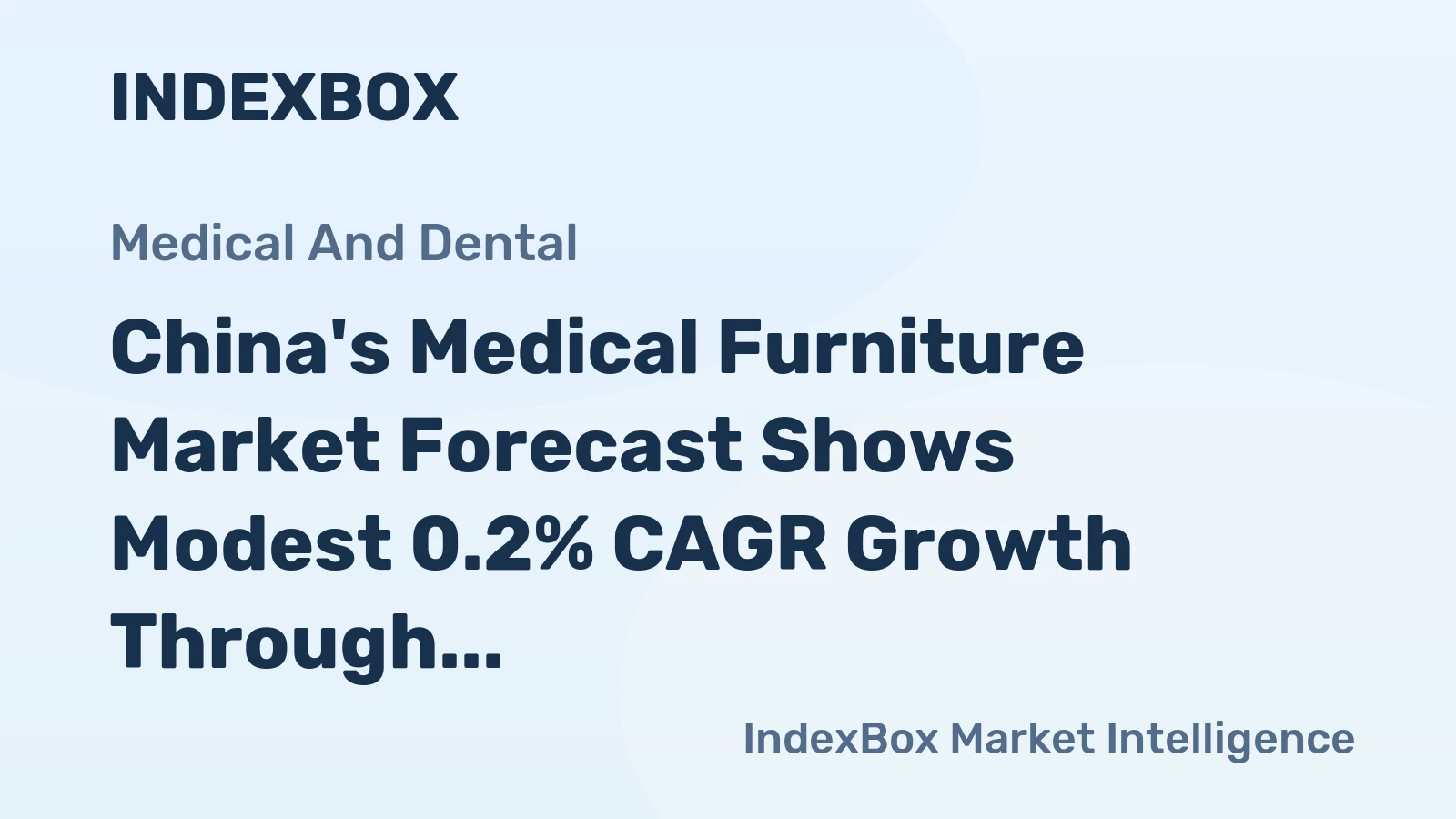 China's Medical Furniture Market Forecast Shows Modest 0.2% CAGR Growth Through 2035