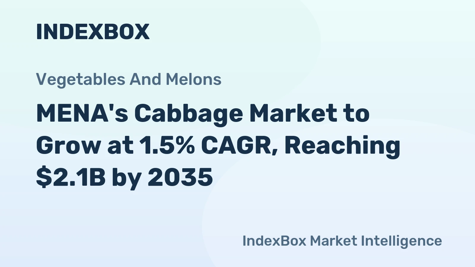 MENA's Cabbage Market to Grow at 1.5% CAGR, Reaching $2.1B by 2035