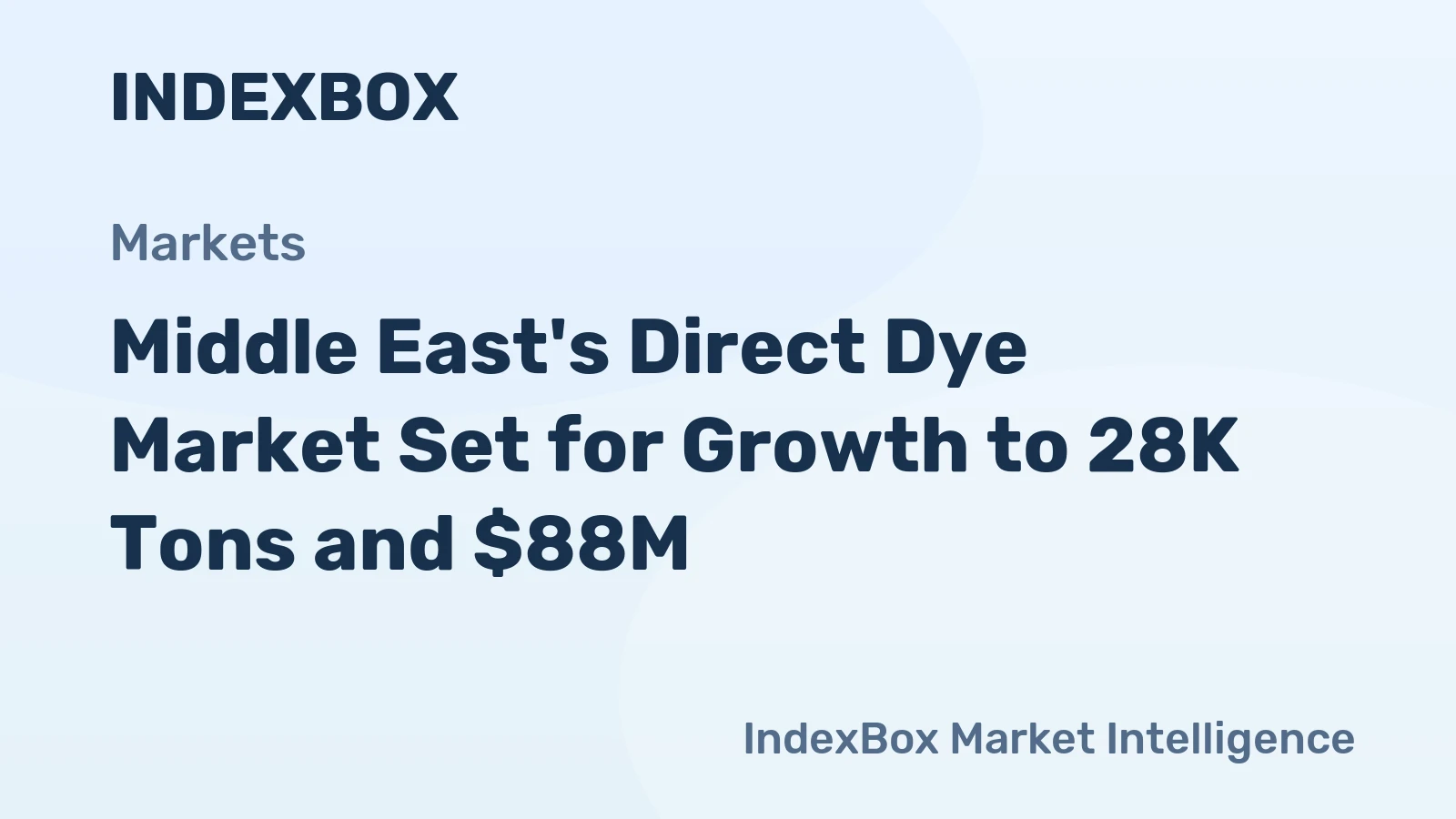 Middle East's Direct Dye Market Set for Growth to 28K Tons and $88M