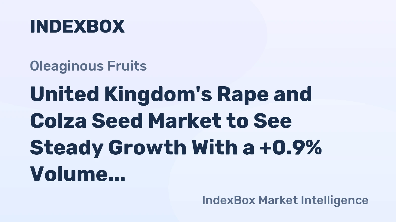 United Kingdom's Rape and Colza Seed Market to See Steady Growth With a +0.9% Volume CAGR Through 2035