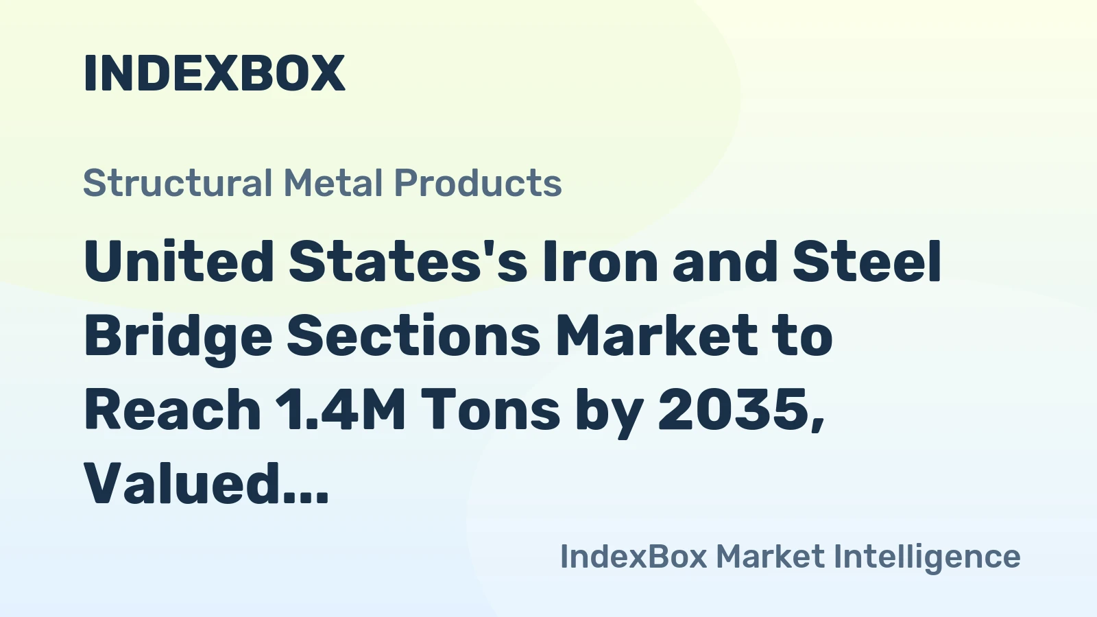 United States's Iron and Steel Bridge Sections Market to Reach 1.4M Tons by 2035, Valued at $5.7B