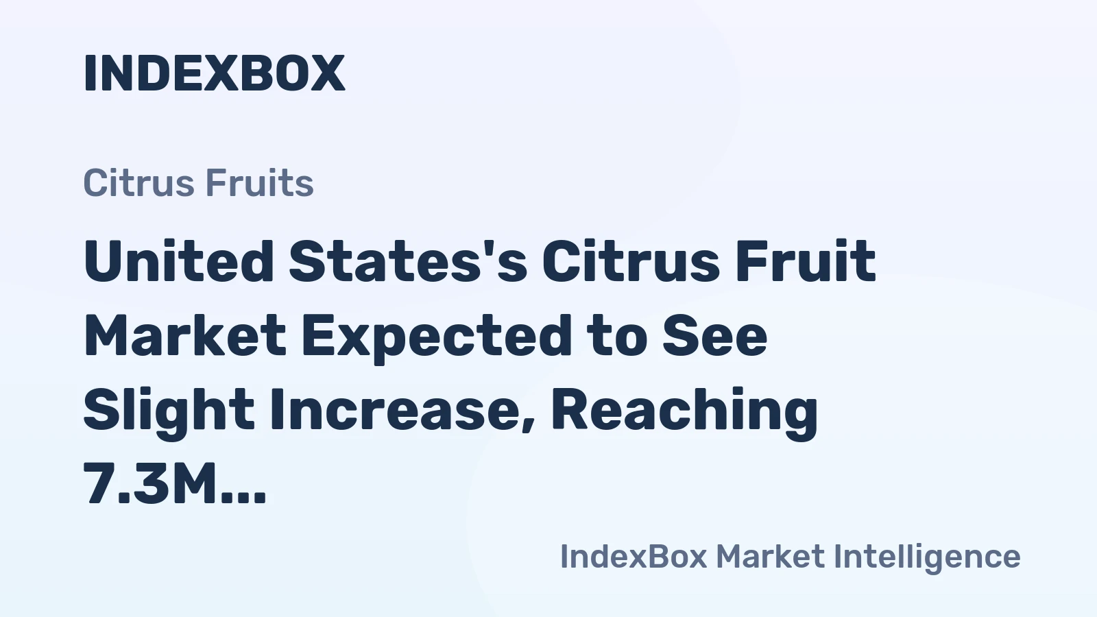 United States's Citrus Fruit Market Expected to See Slight Increase, Reaching 7.3M Tons and $10.6B by 2035