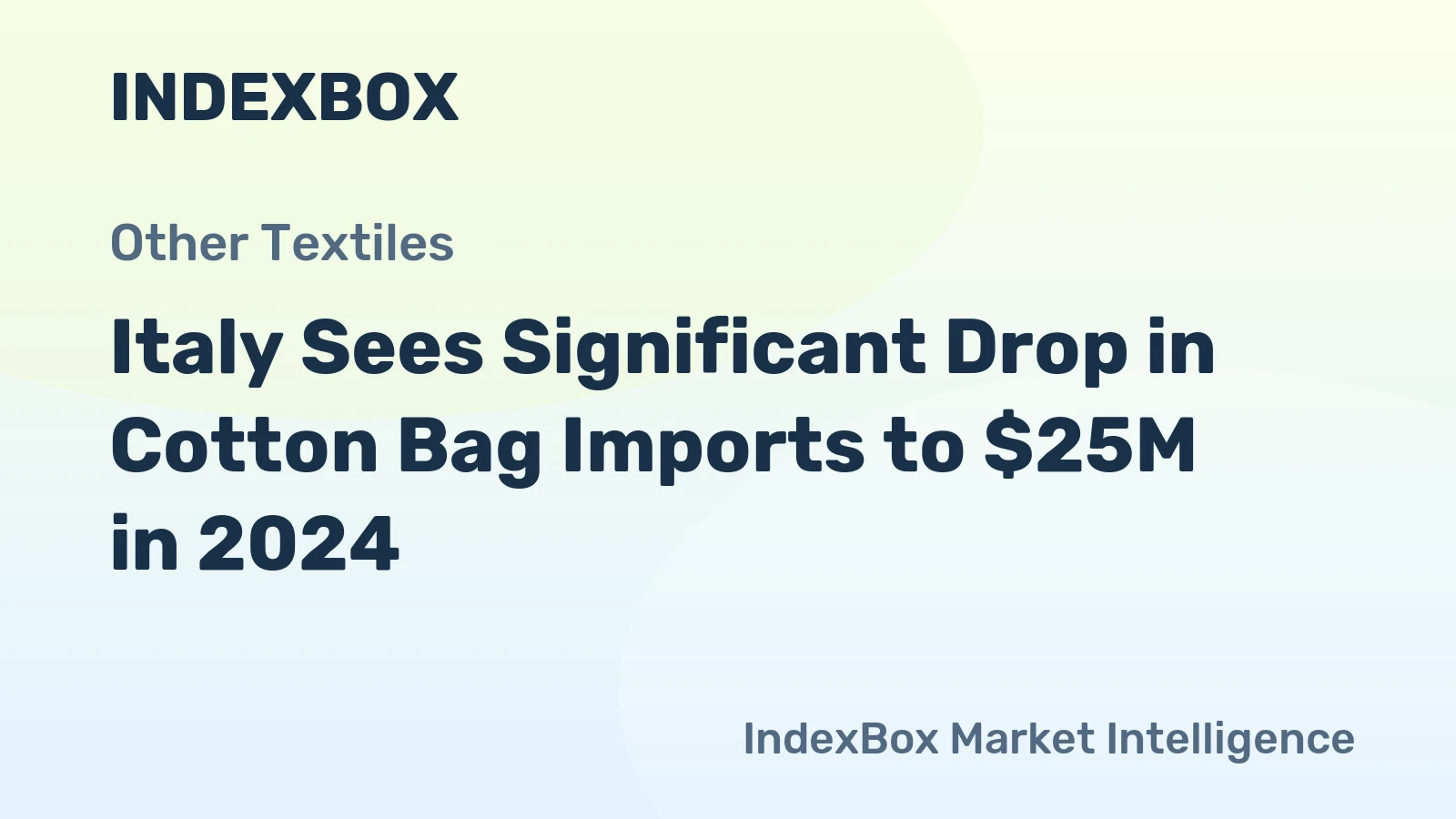 Italy Sees Significant Drop in Cotton Bag Imports to $25M in 2024
