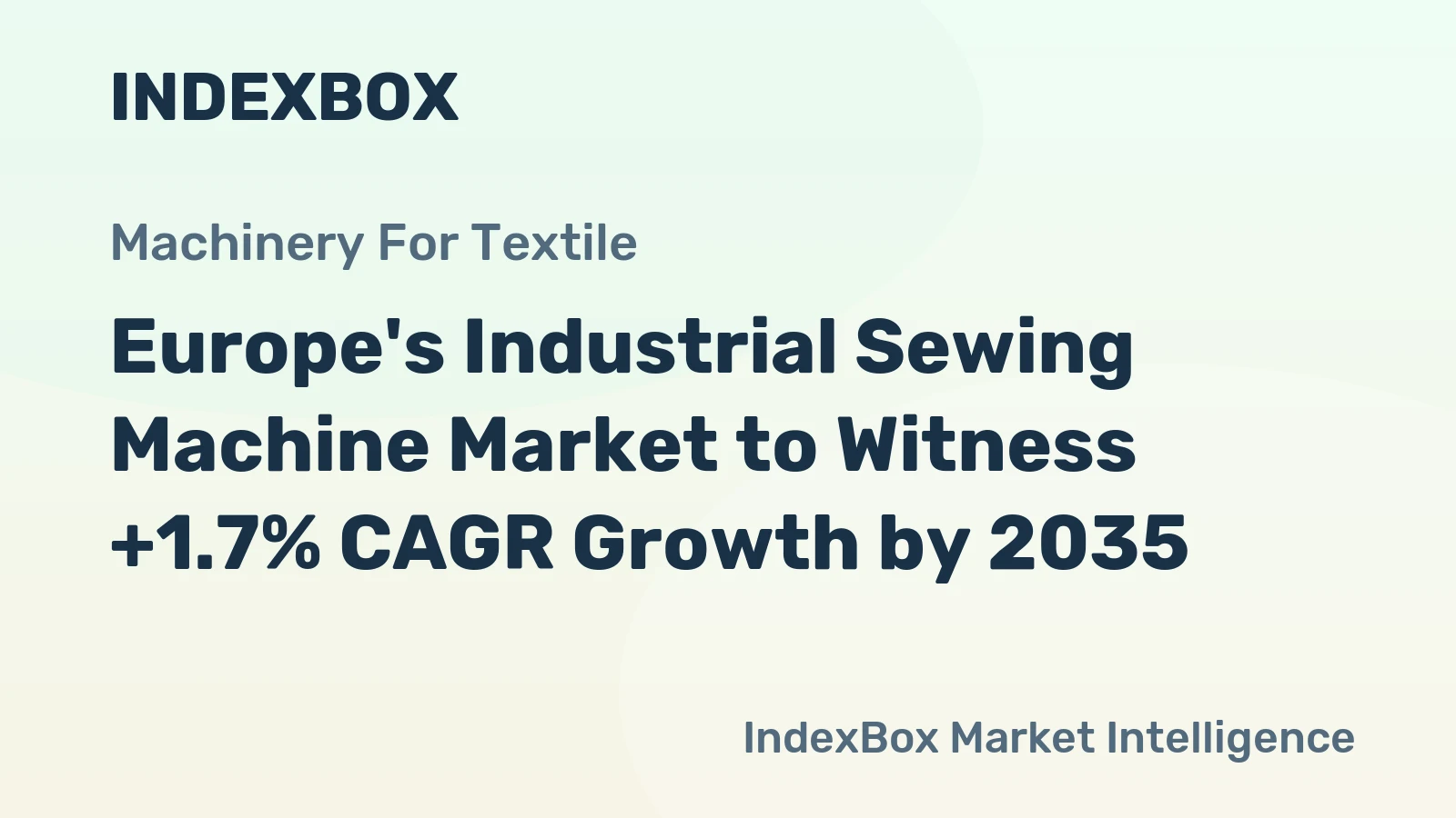 Europe's Industrial Sewing Machine Market to Witness +1.7% CAGR Growth by 2035