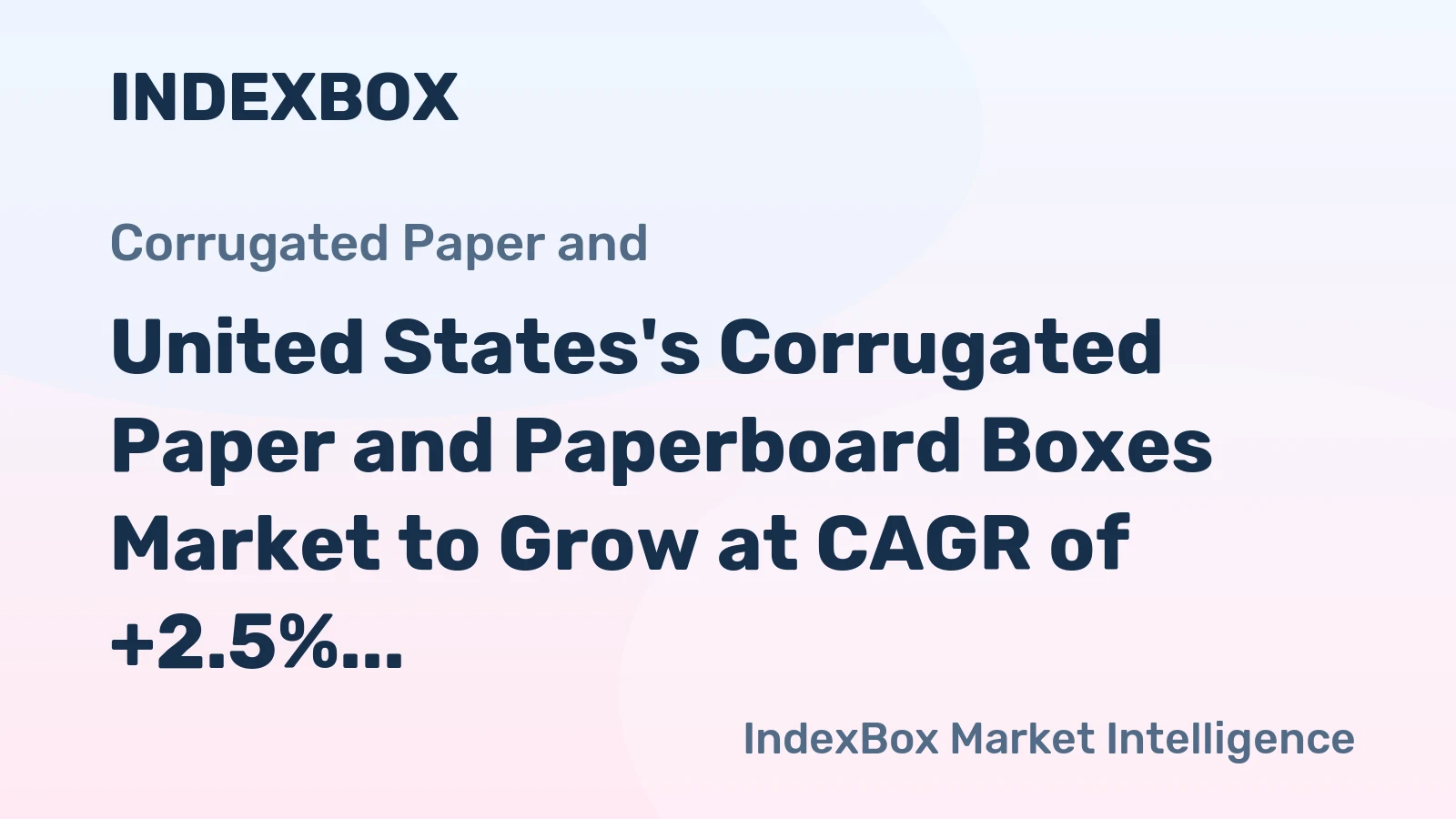 United States's Corrugated Paper and Paperboard Boxes Market to Grow at CAGR of +2.5% over Next Decade