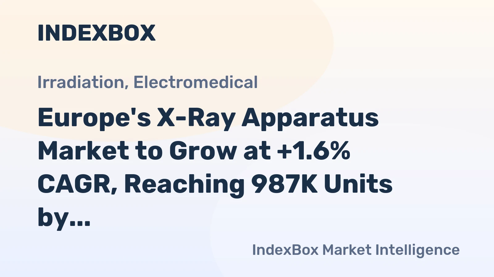 Europe's X-Ray Apparatus Market to Grow at +1.6% CAGR, Reaching 987K Units by 2035