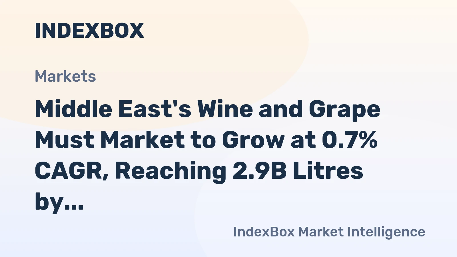 Middle East's Wine and Grape Must Market to Grow at 0.7% CAGR, Reaching 2.9B Litres by 2035