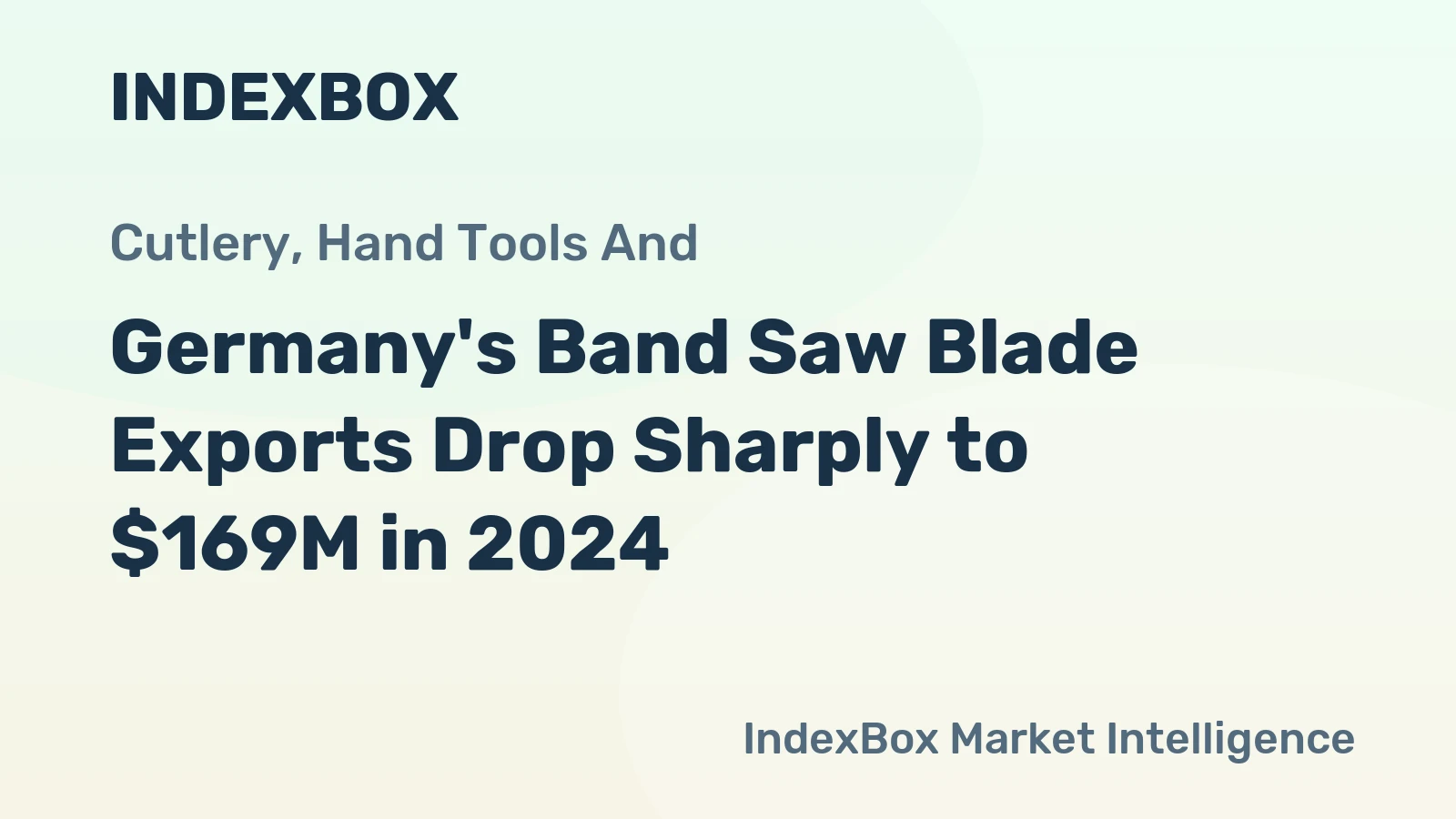 Germany's Band Saw Blade Exports Drop Sharply to $169M in 2024
