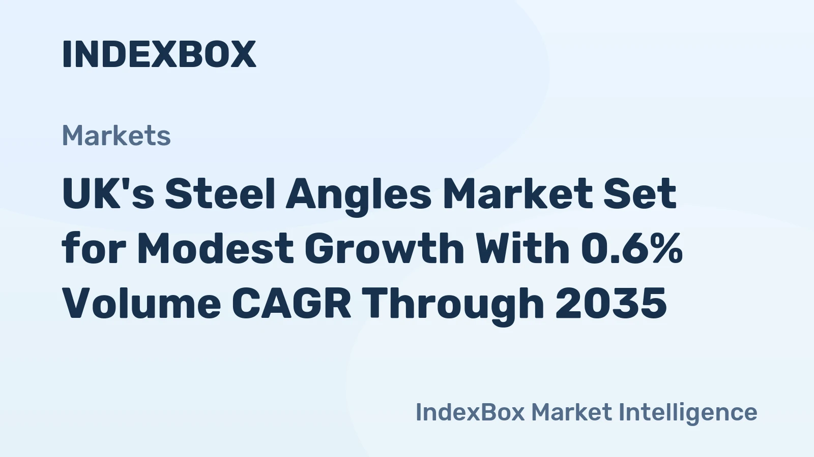 UK's Steel Angles Market Set for Modest Growth With 0.6% Volume CAGR Through 2035