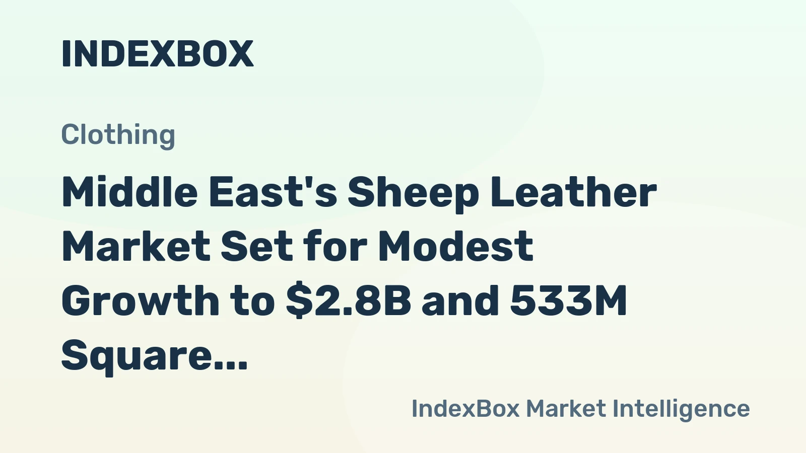 Middle East's Sheep Leather Market Set for Modest Growth to $2.8B and 533M Square Meters by 2035