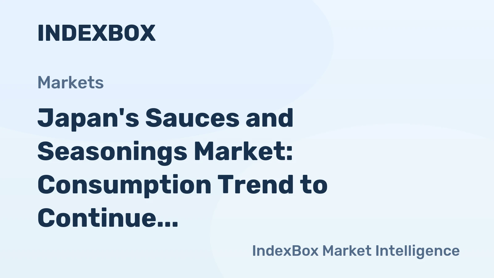 Japan's Sauces and Seasonings Market: Consumption Trend to Continue Upward, with Market Volume Reaching 948K tons and Value Hitting $3B by 2035