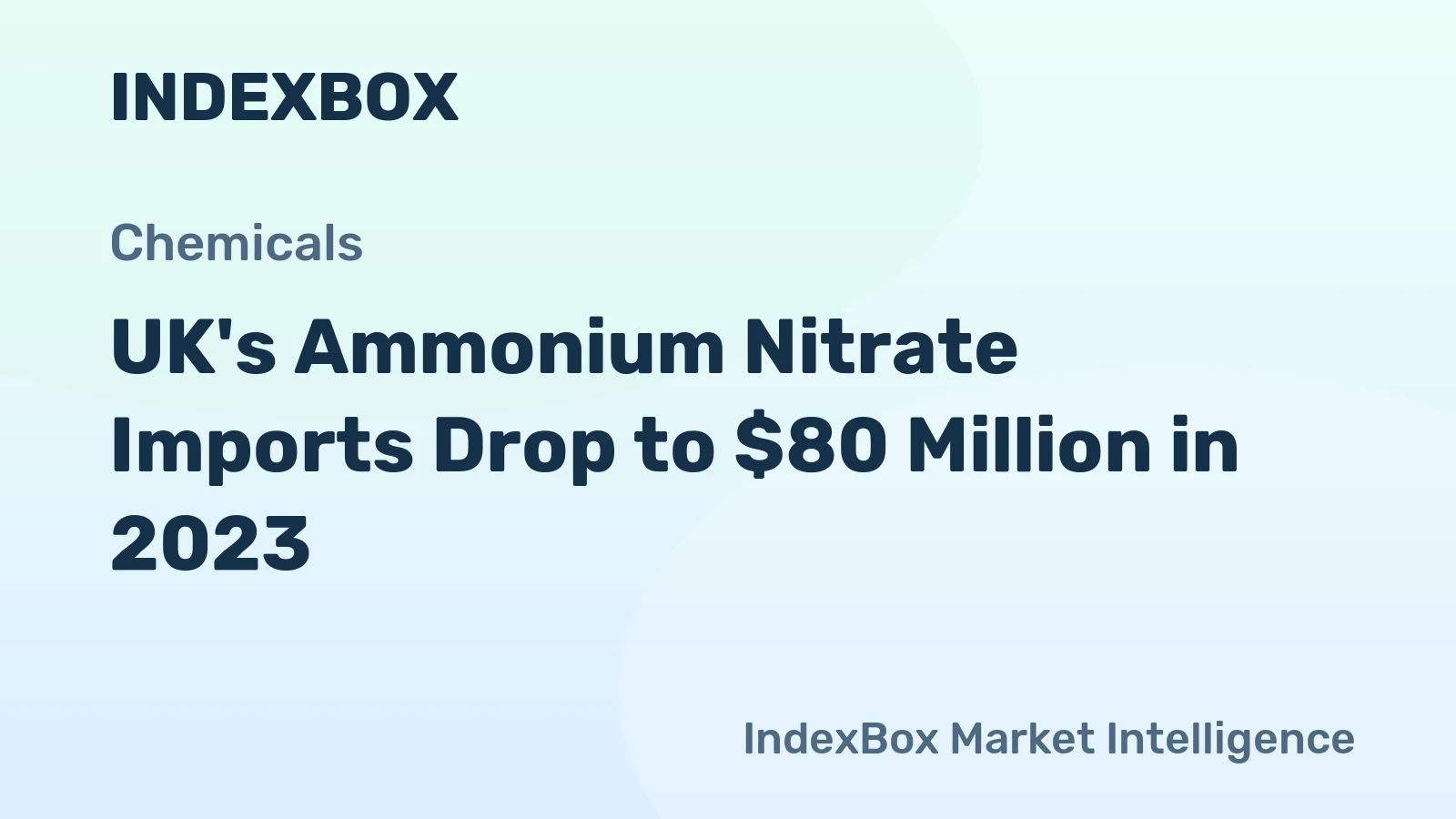 UK's Ammonium Nitrate Imports Drop to $80 Million in 2023