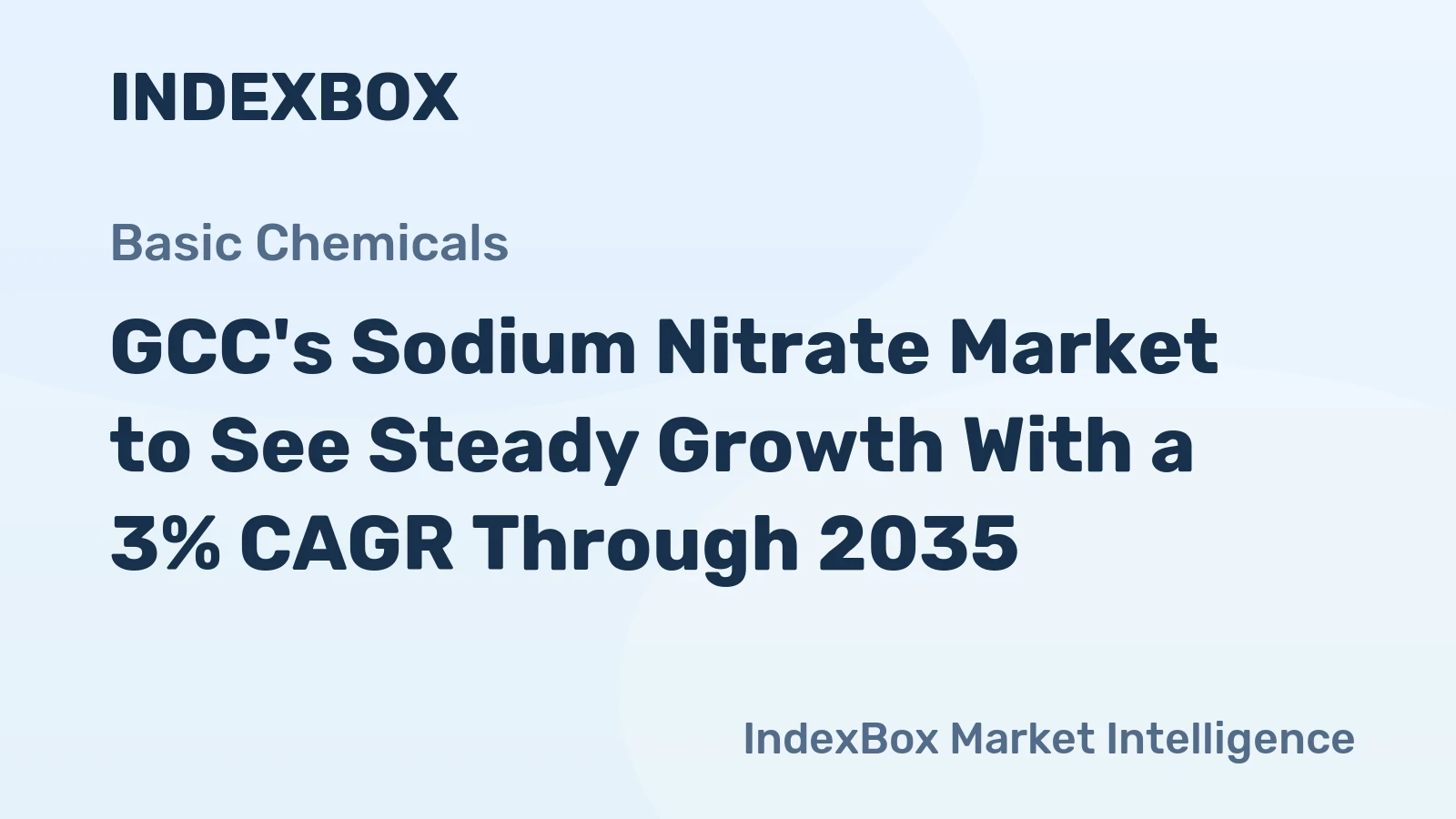 GCC's Sodium Nitrate Market to See Steady Growth With a 3% CAGR Through 2035