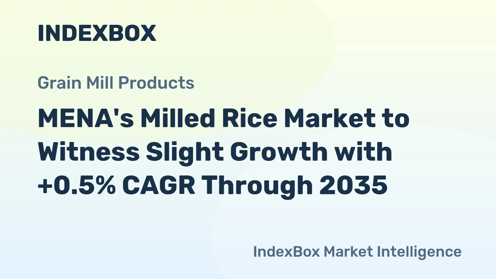 MENA's Milled Rice Market to Witness Slight Growth with +0.5% CAGR Through 2035