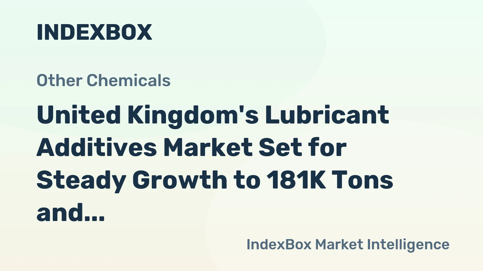 United Kingdom's Lubricant Additives Market Set for Steady Growth to 181K Tons and $875M