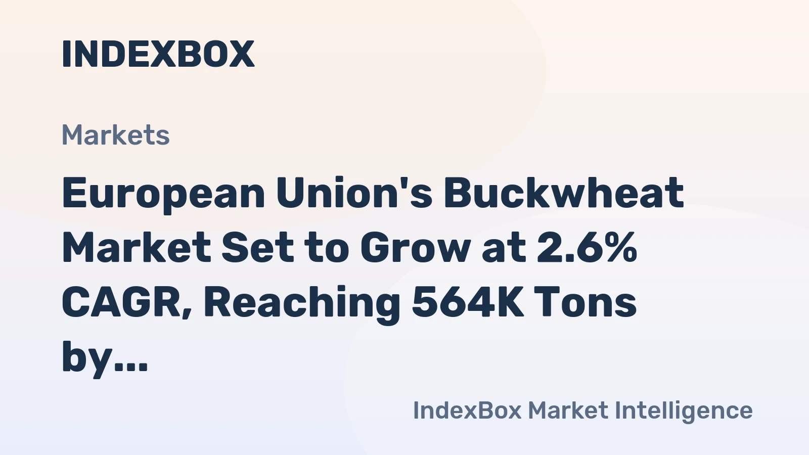 European Union's Buckwheat Market Set to Grow at 2.6% CAGR, Reaching 564K Tons by 2035