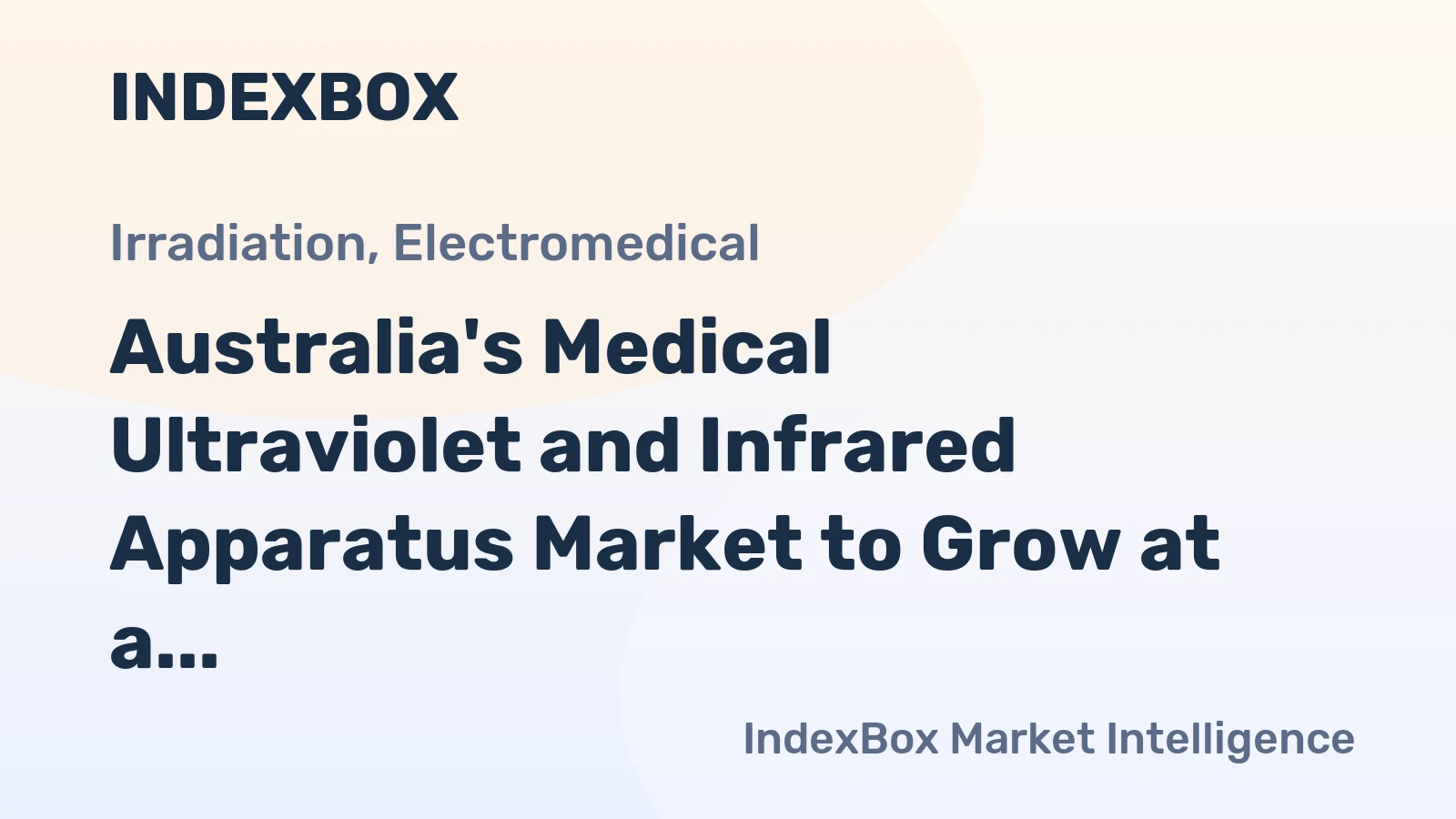 Australia's Medical Ultraviolet and Infrared Apparatus Market to Grow at a CAGR of 1.8% from 2024 to 2035, Reaching 160 Tons