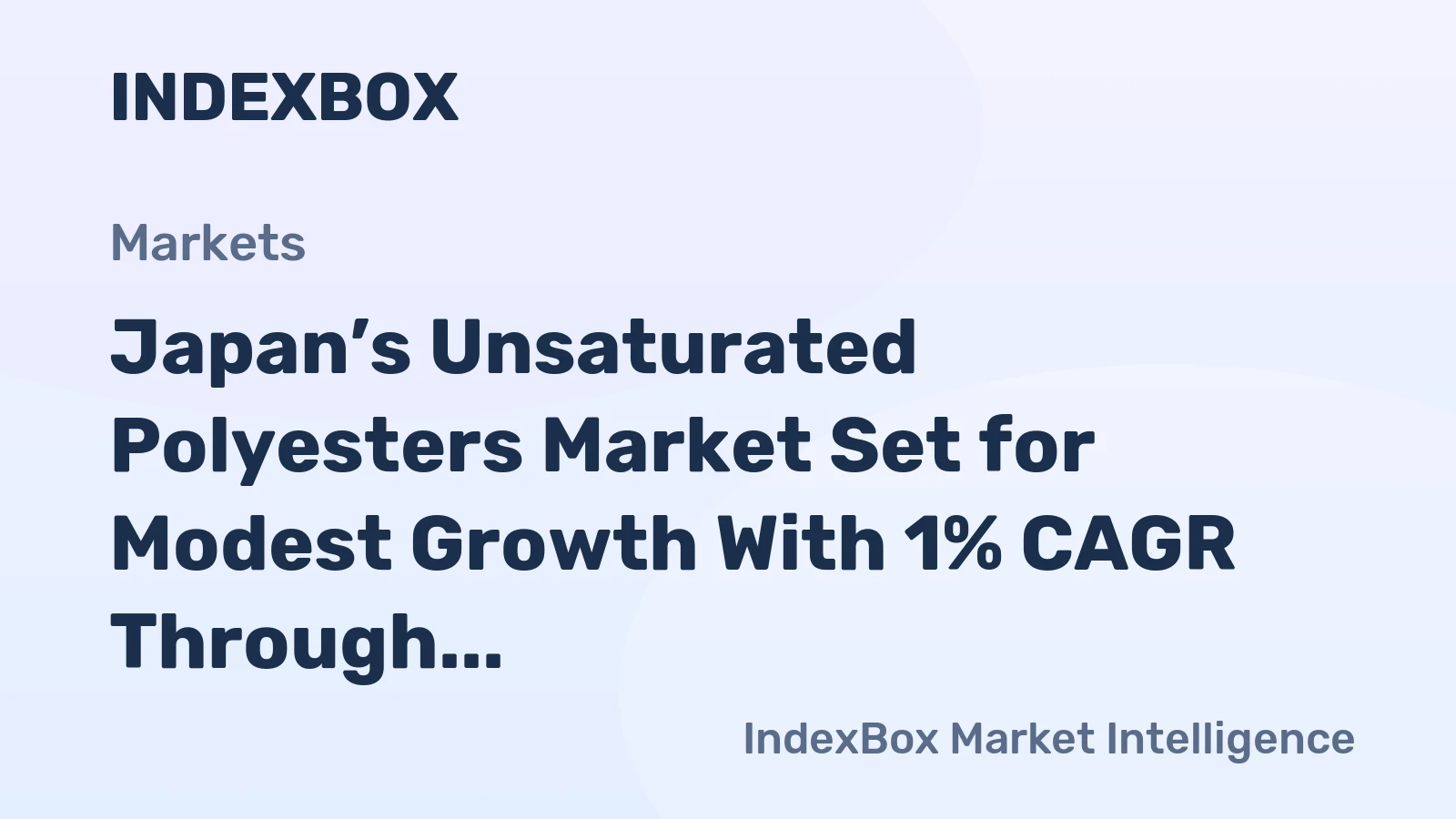 Japan’s Unsaturated Polyesters Market Set for Modest Growth With 1% CAGR Through 2035