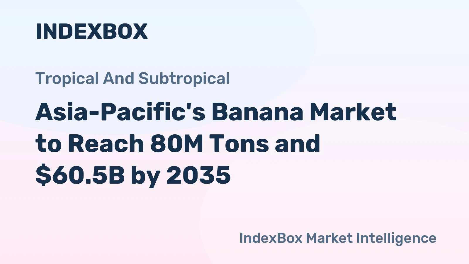 Asia-Pacific's Banana Market to Reach 80M Tons and $60.5B by 2035